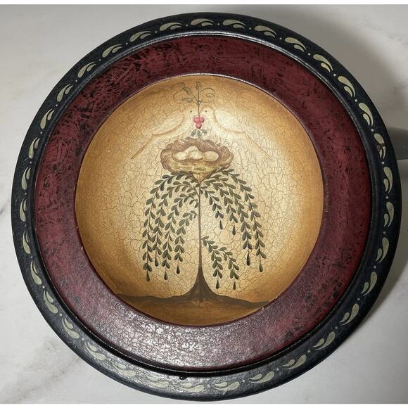 Unbranded | Accents | Decorative Hand Painted Wooden Bowl Love Birds ...